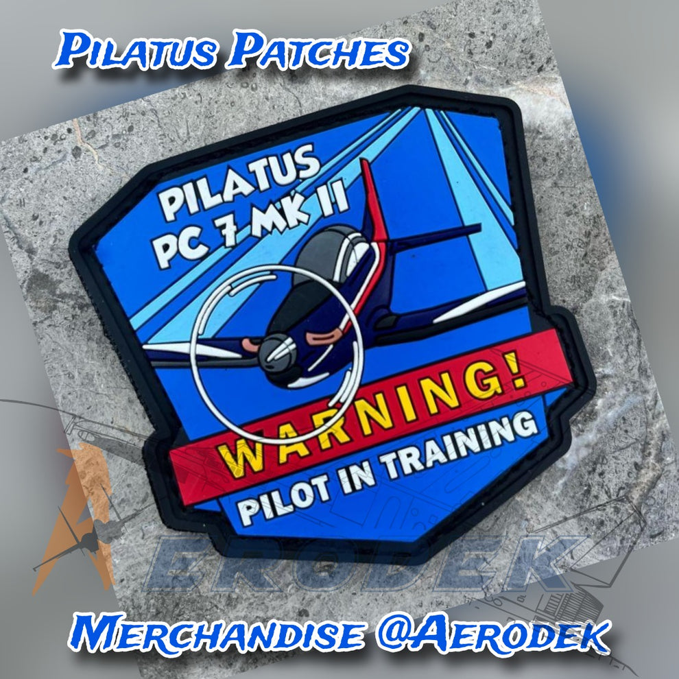 Pilatus PC7 Pilot Warning Patch – AERODEK STORE
